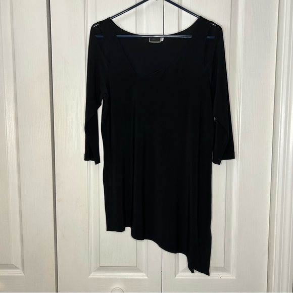 Sympli | Dresses | Sympli Black Asymmetrical Dress Or Tunic 34 Sleeve ...
